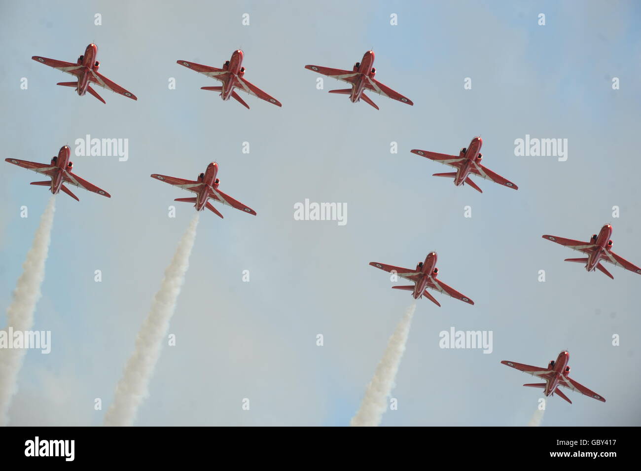 The Red Arrows, the Royal Air Force Acrobatic Team, bases at RAF ...