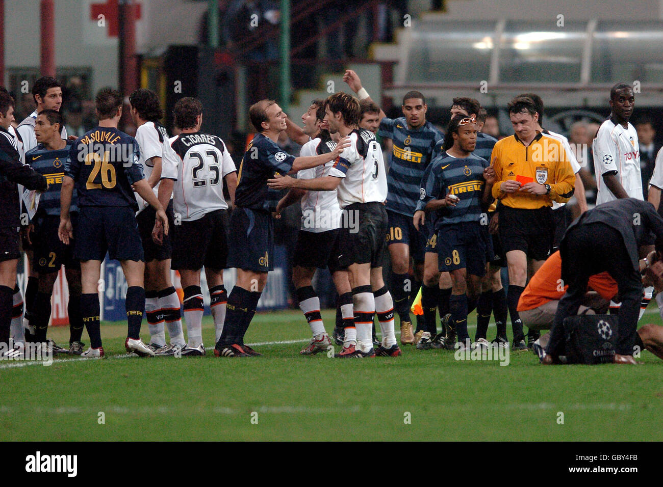 Soccer - UEFA Champions League - Group G - Inter Milan v Valencia Stock ...