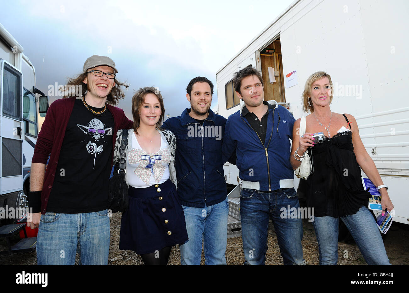 Guests meet scouting girls greg churchouse left hi-res stock ...