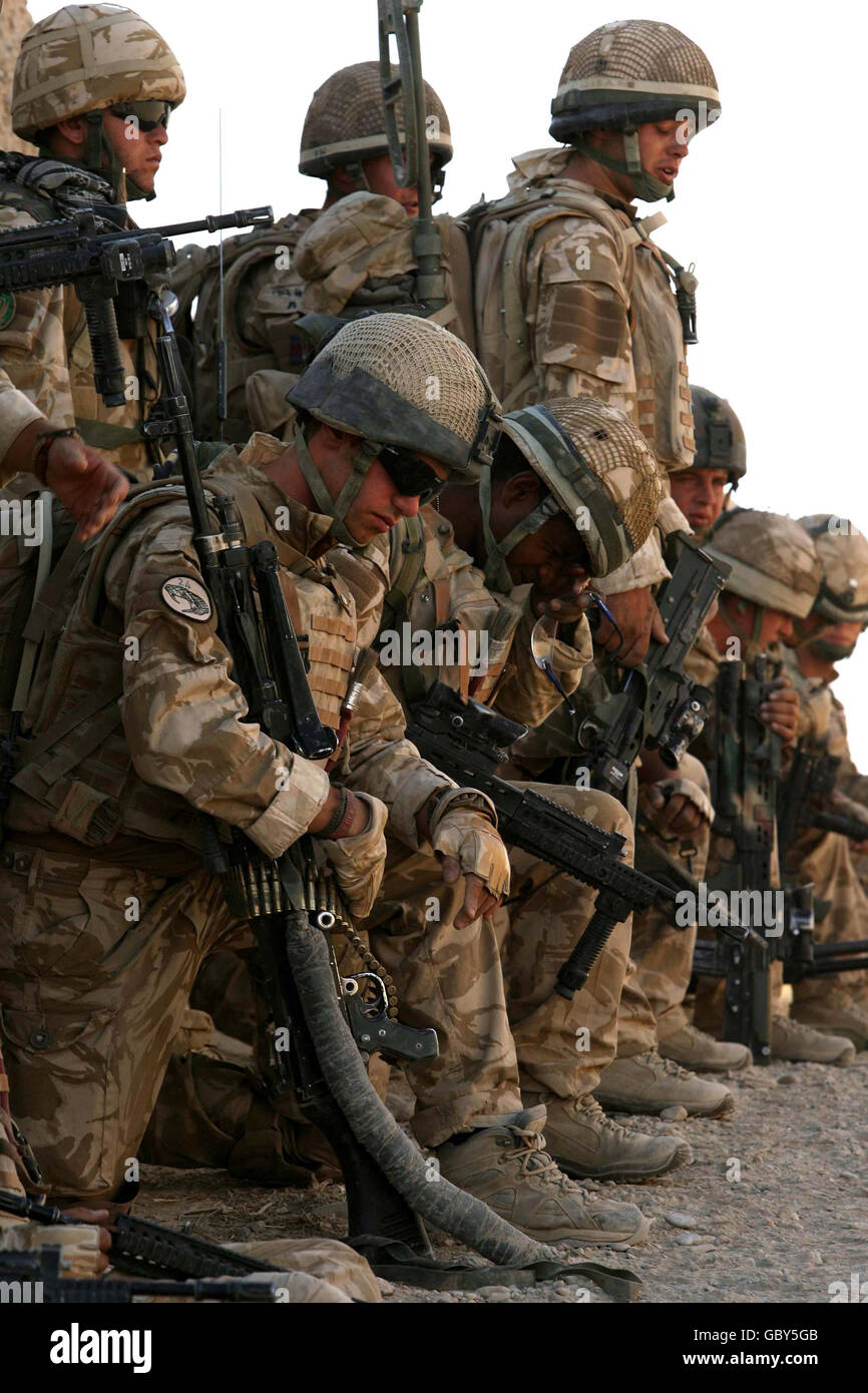 Welsh Guards, and 2 Mercian B Command, in Gereshk, Afghanistan as ...