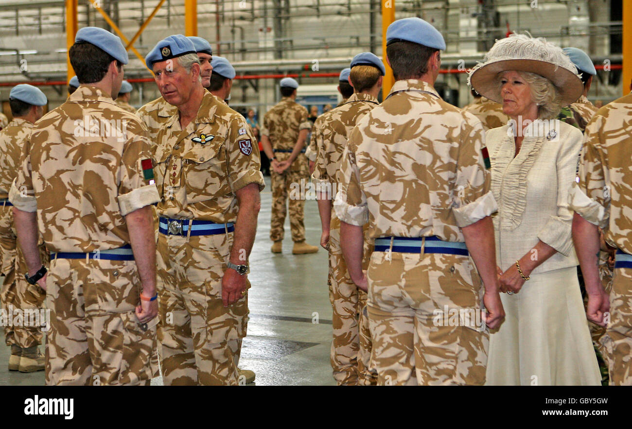 Royal couple visit Wattisham Airfield Stock Photo - Alamy
