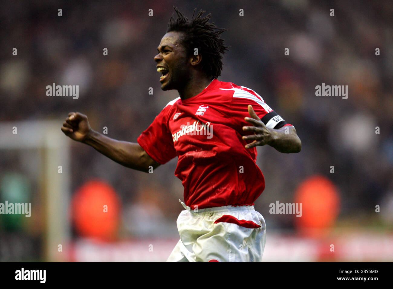 Nottingham Forest's David Johnson celebrates after making it 1-1 Stock ...