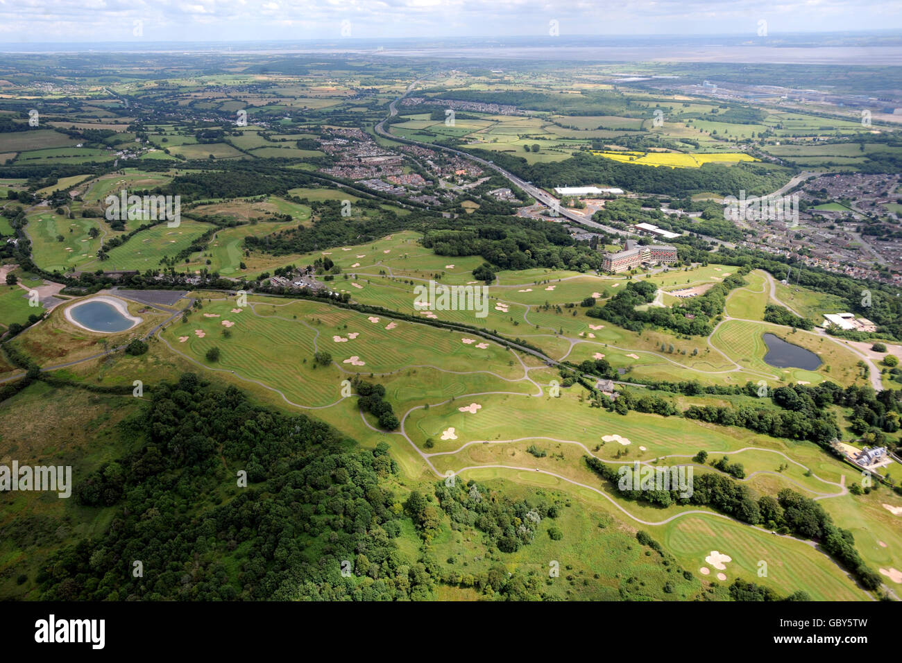 Golf the celtic manor resort aerial views hi-res stock photography and ...