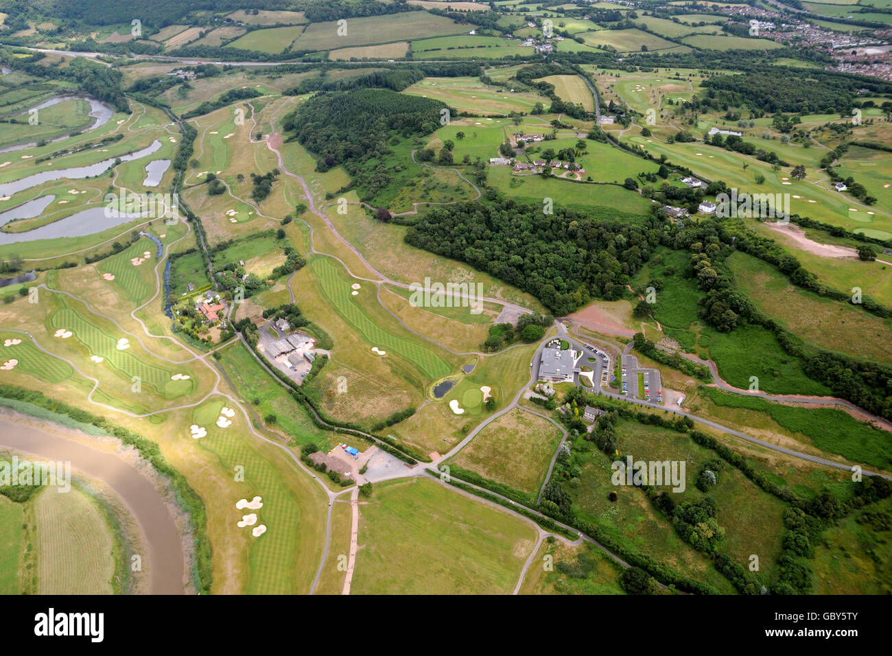 Golf the celtic manor resort aerial views hi-res stock photography and ...