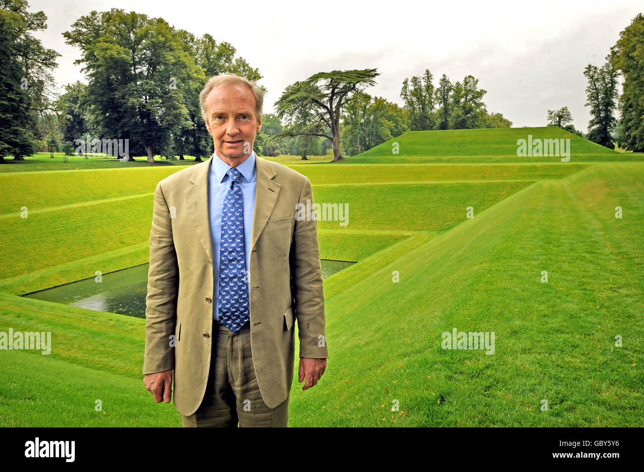 The Duke of Buccleuch surveys the new landscape design, titled Orpheus ...