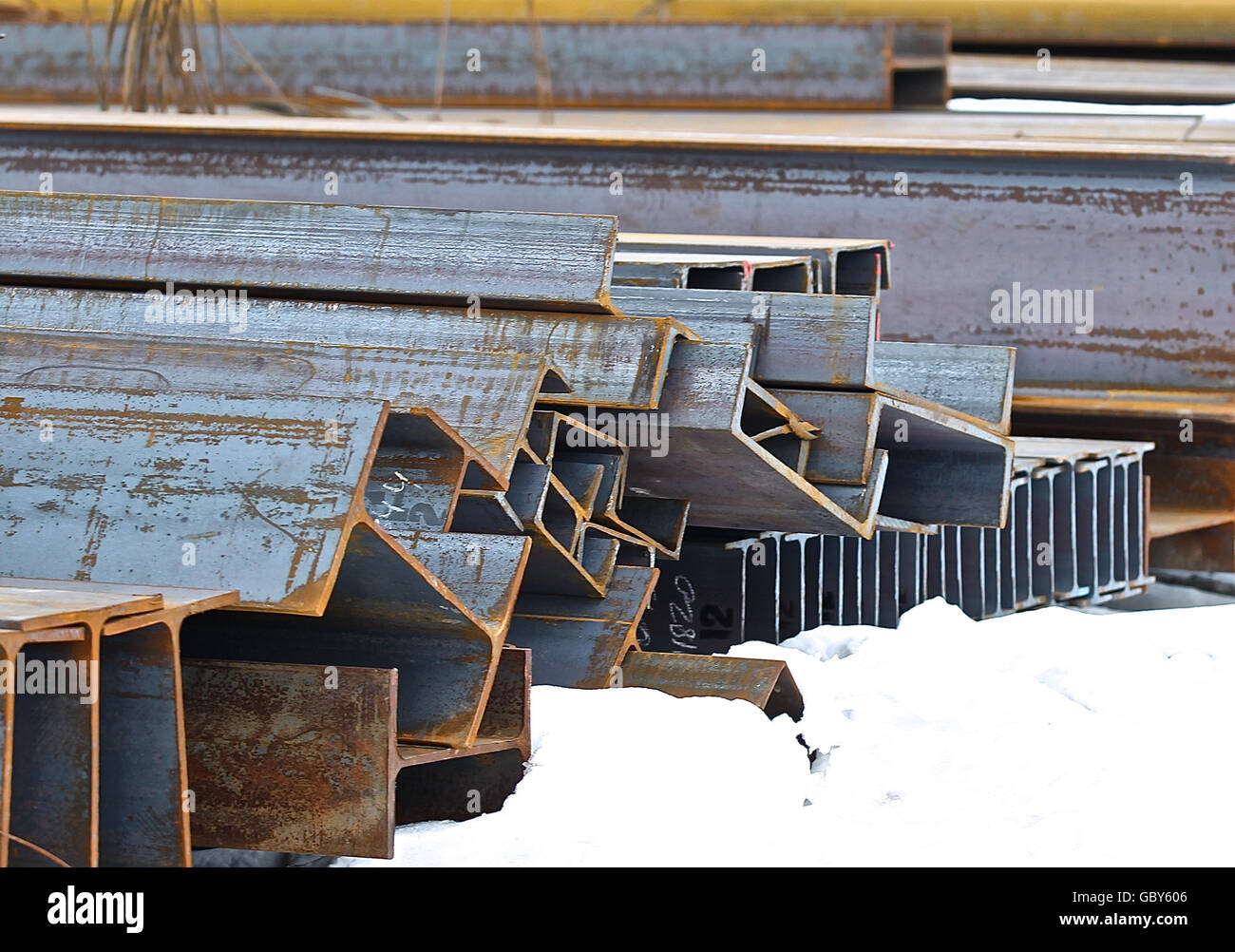metal profile channel lies in bundles of stock Stock Photo - Alamy