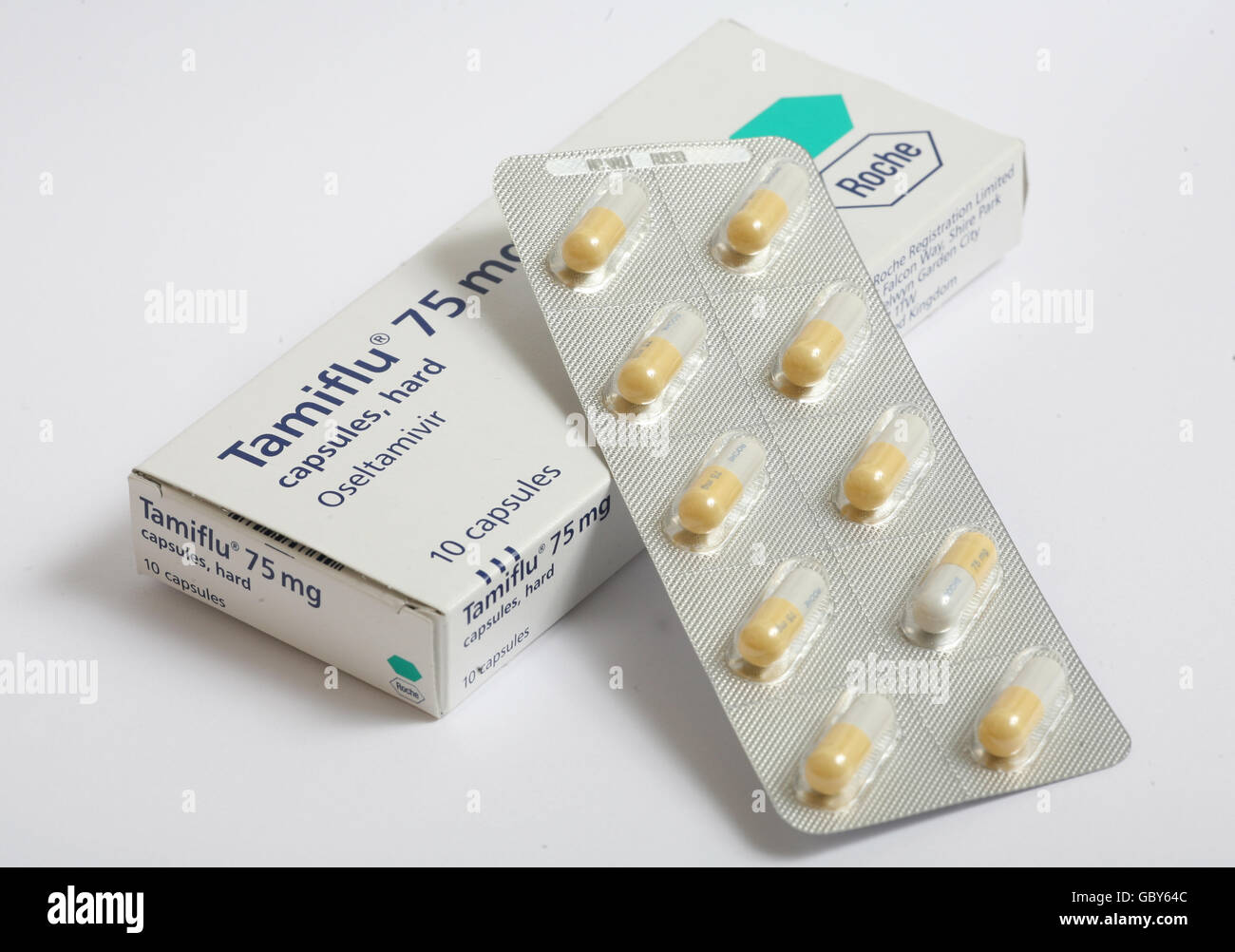 Generic pictures of Tamiflu capsules and packaging Stock Photo - Alamy