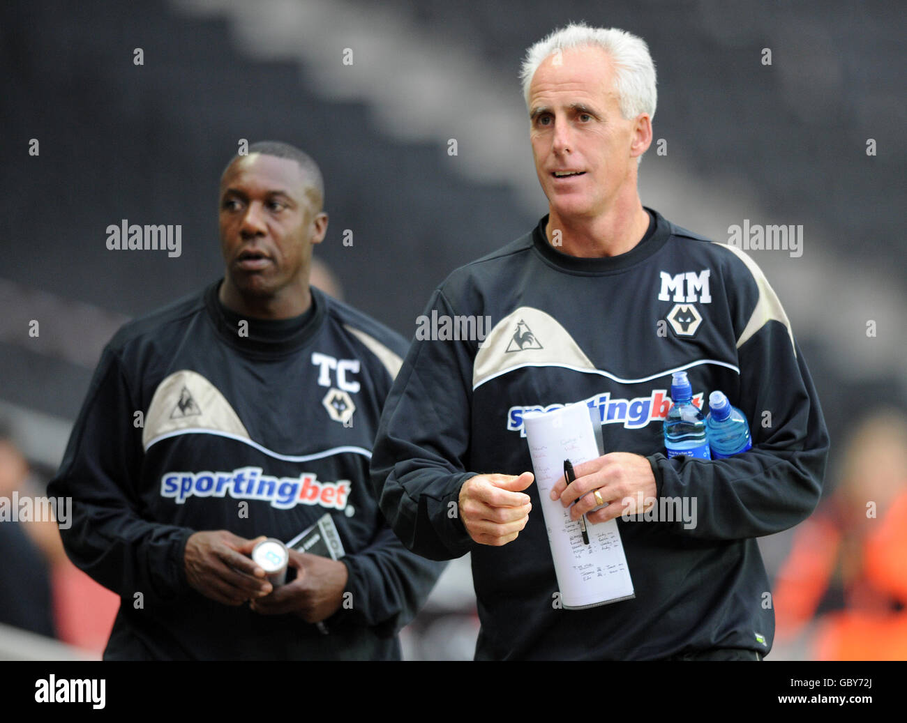 Wolverhampton wanderers manager mick mccarthy right assistant manager ...