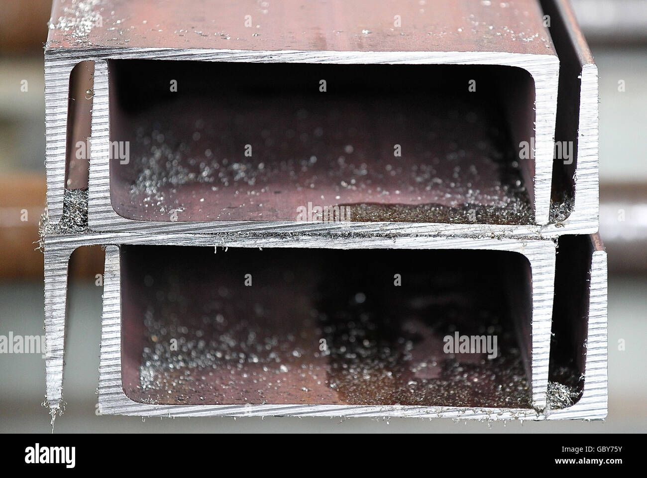 metal profile channel lies in bundles of stock Stock Photo - Alamy
