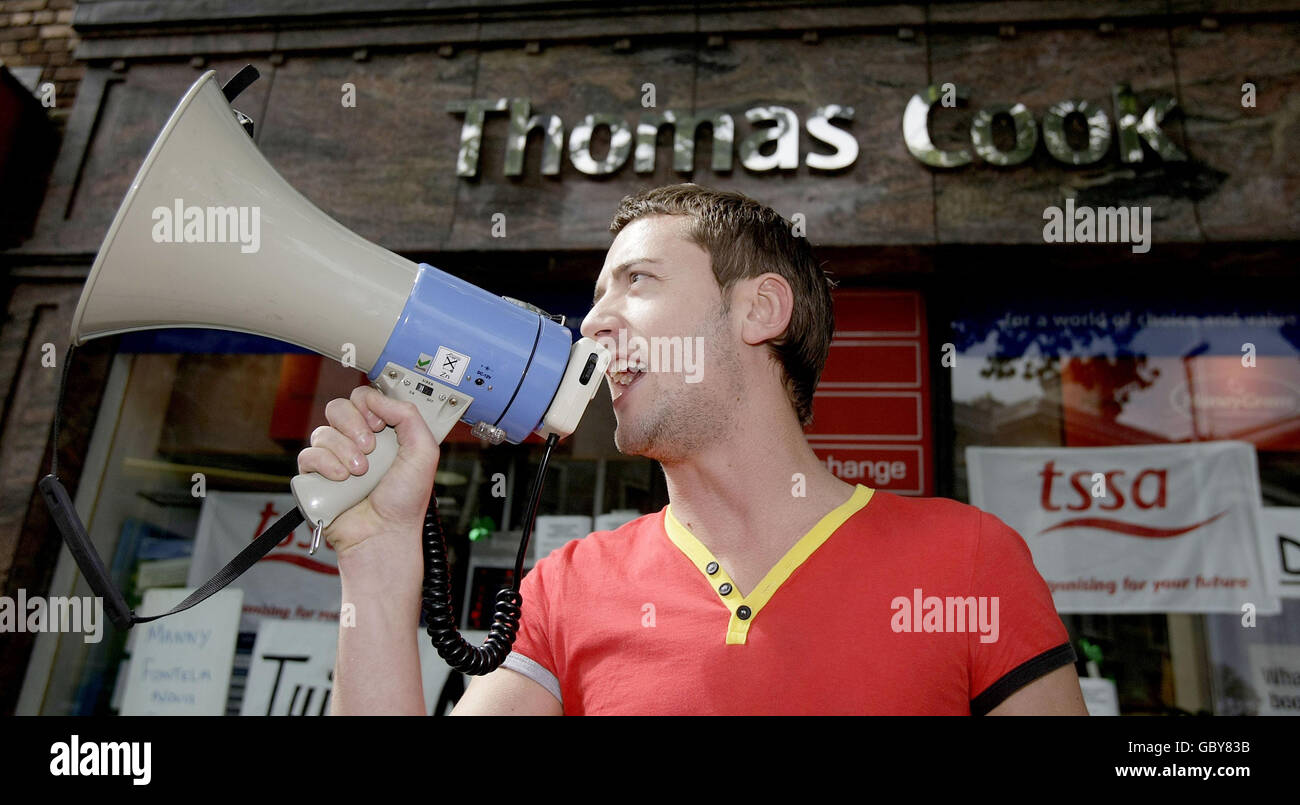 Thomas Cook protest Stock Photo - Alamy