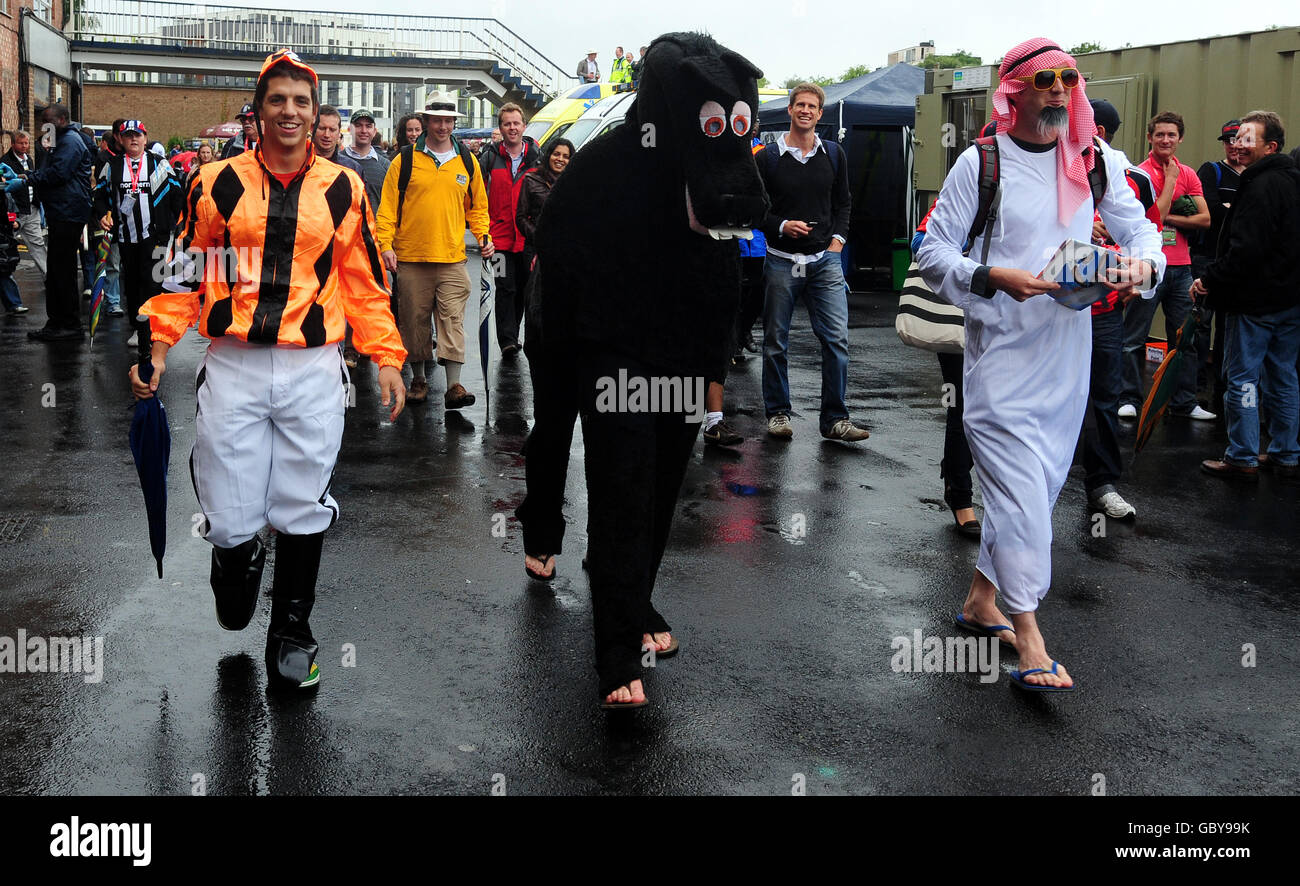 Cricket fans in fancy dress arrive third test edgbaston hi-res stock ...