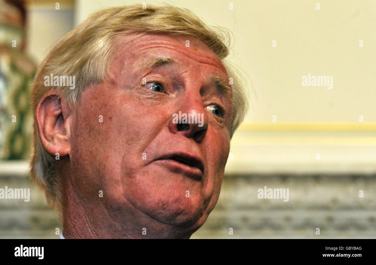 Lord Davies of Oldham speaks in 10 Downing Street at a celebration of ...