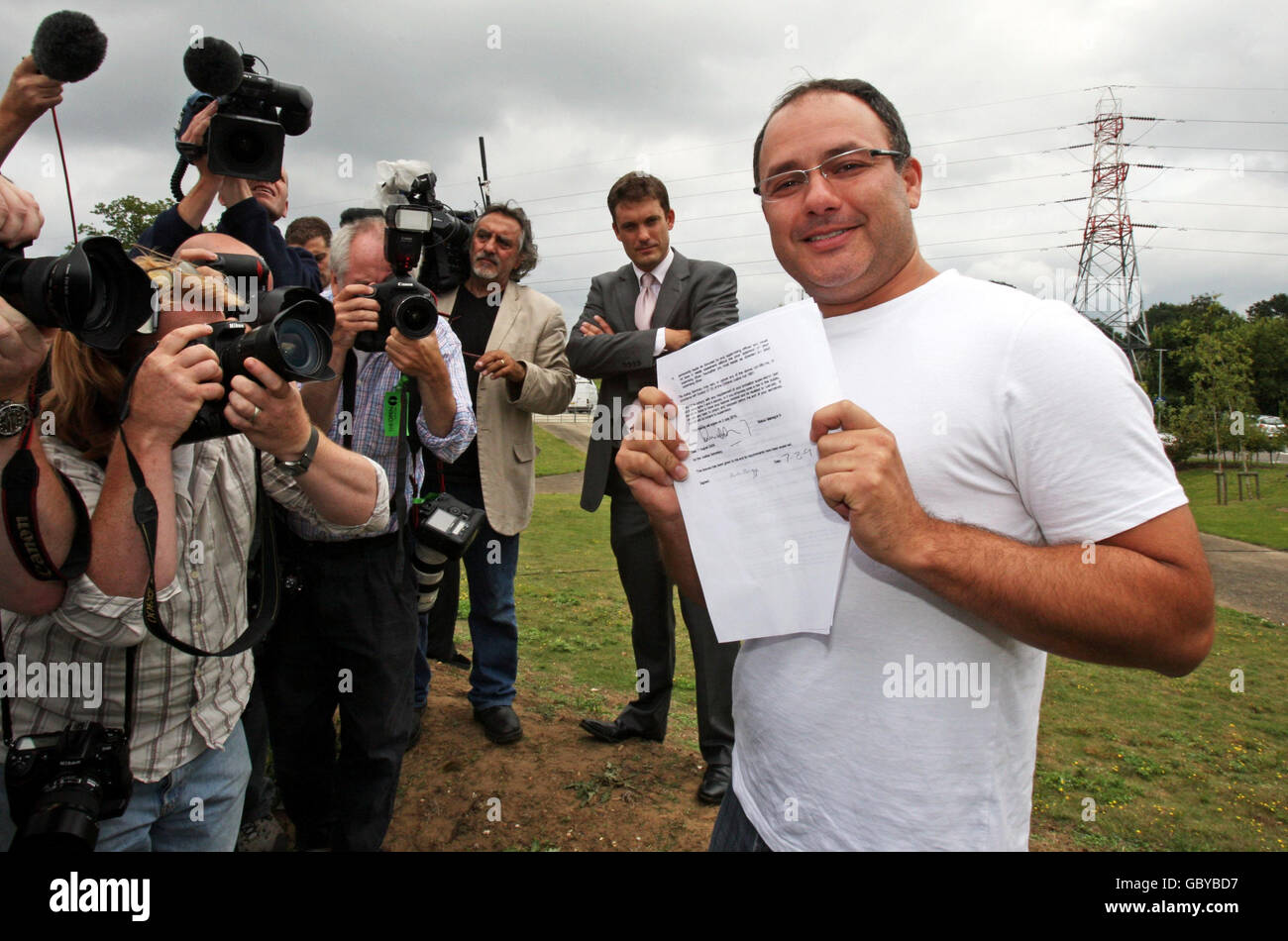 Michael Biggs, the son of Great Train Robber Ronnie Biggs, holds his ...