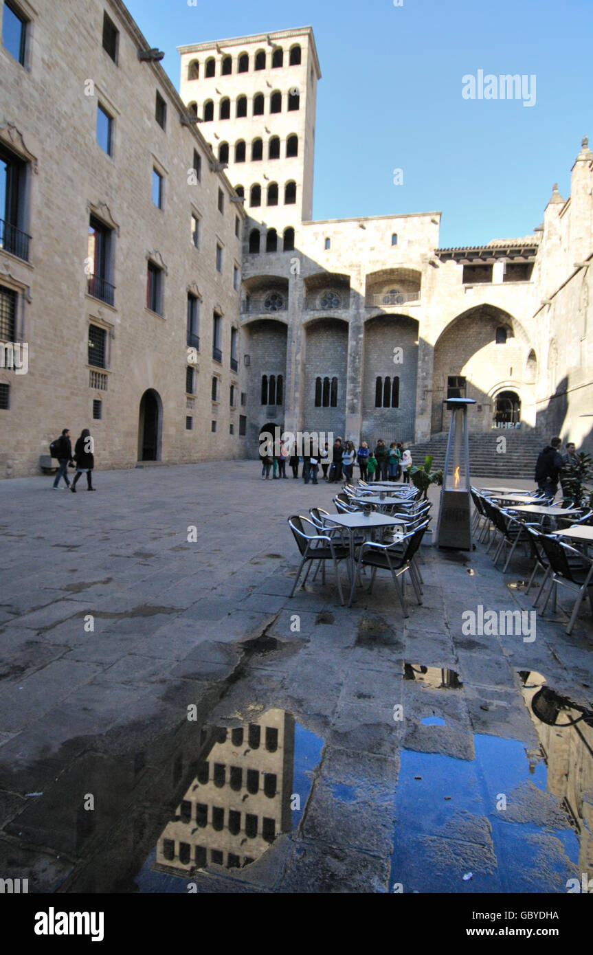 Plaça del Rei, ´King´s Square´, is a 14th century medieval public ...