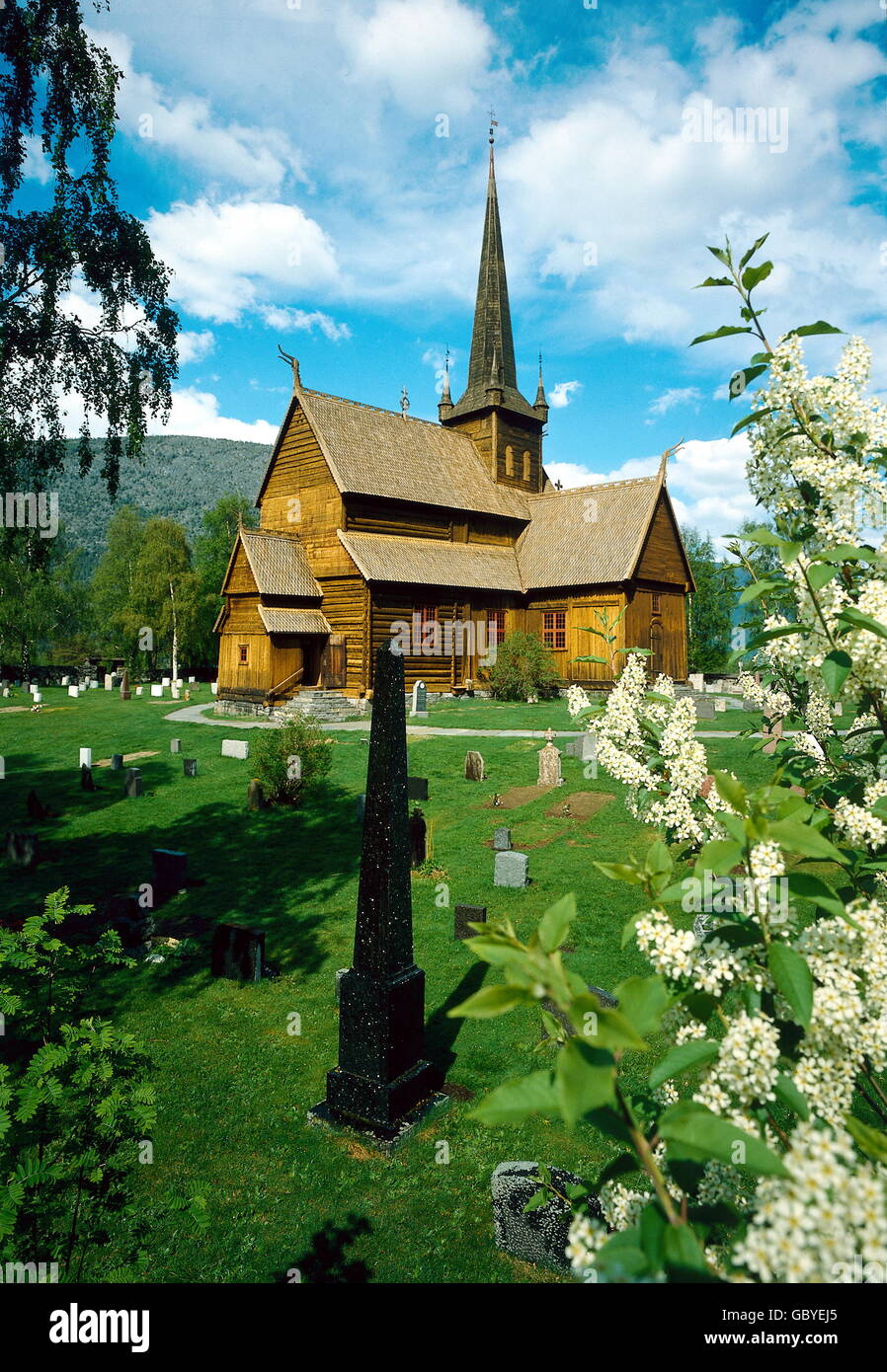 geography / travel, Norway, Heidal, stave church, exterior view, 1981 ...