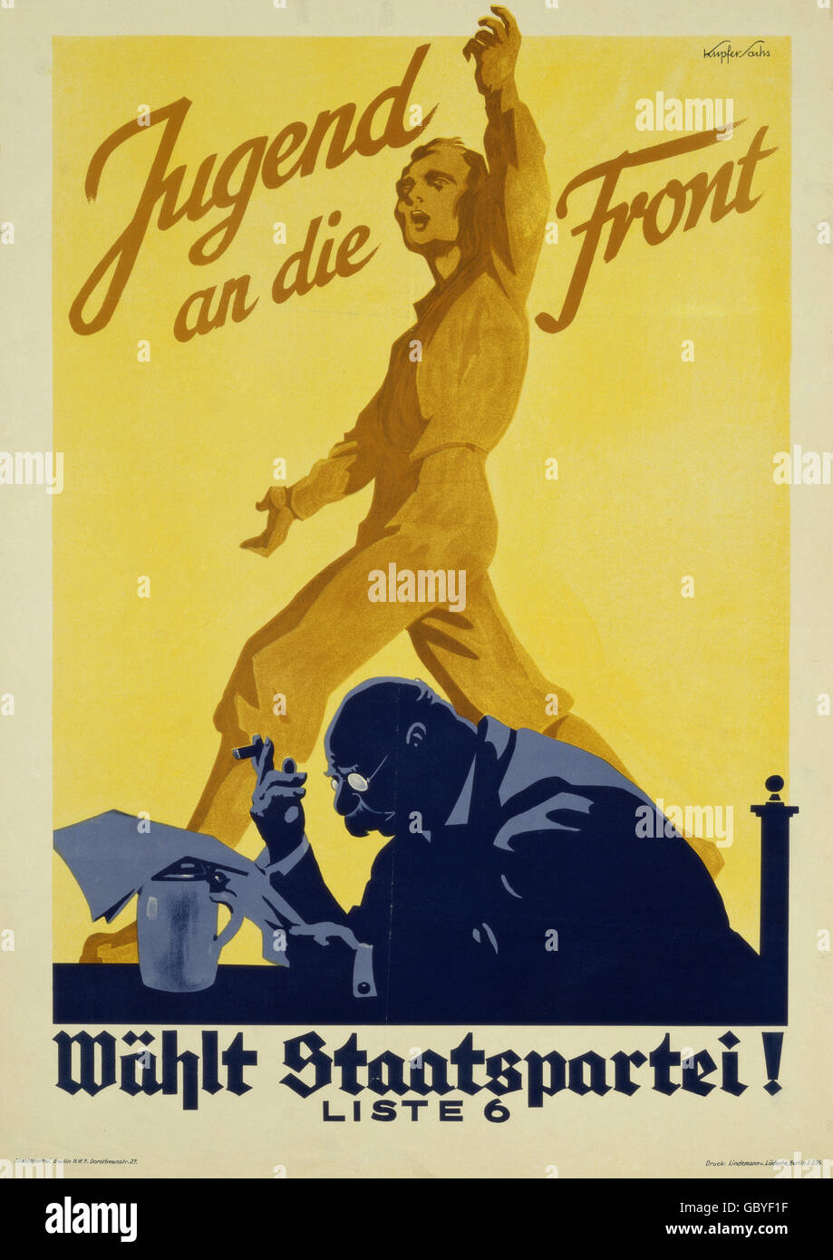 Election poster 1930s hi-res stock photography and images - Alamy