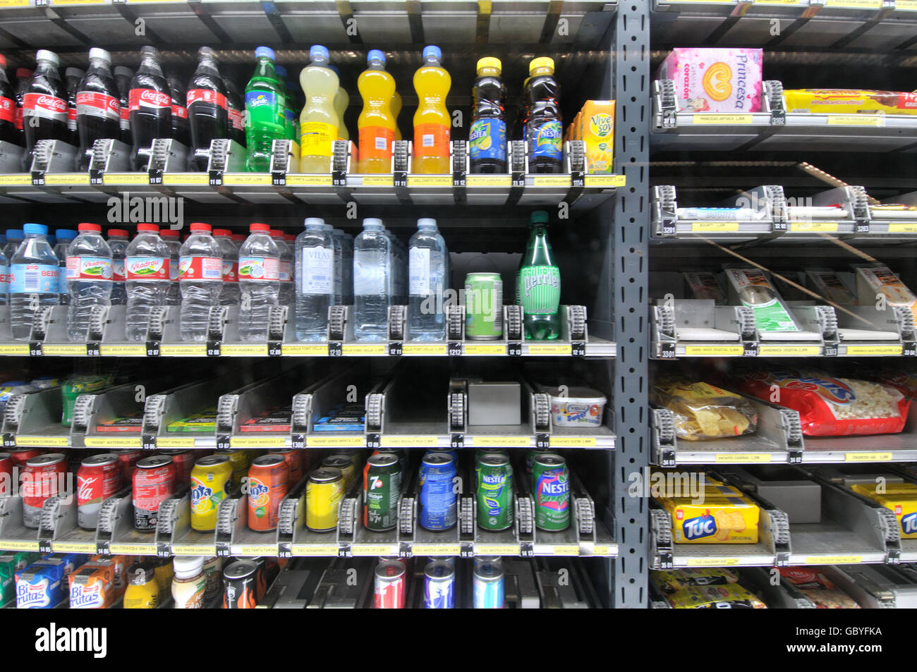 Vending machine. Subway station. Barcelona. Catalonia. Spain Stock ...