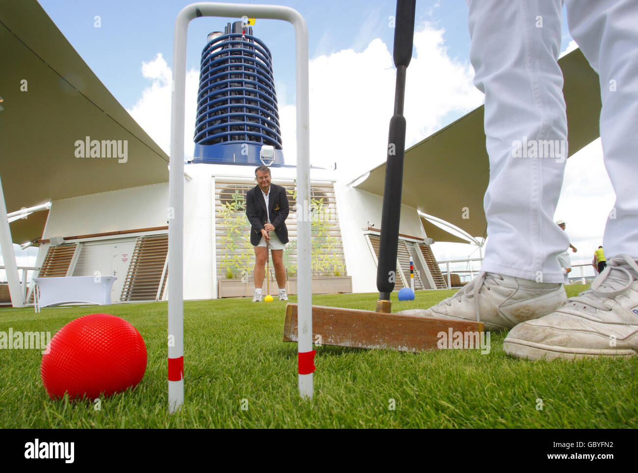 Croquet lawn on cruise ship Stock Photo - Alamy