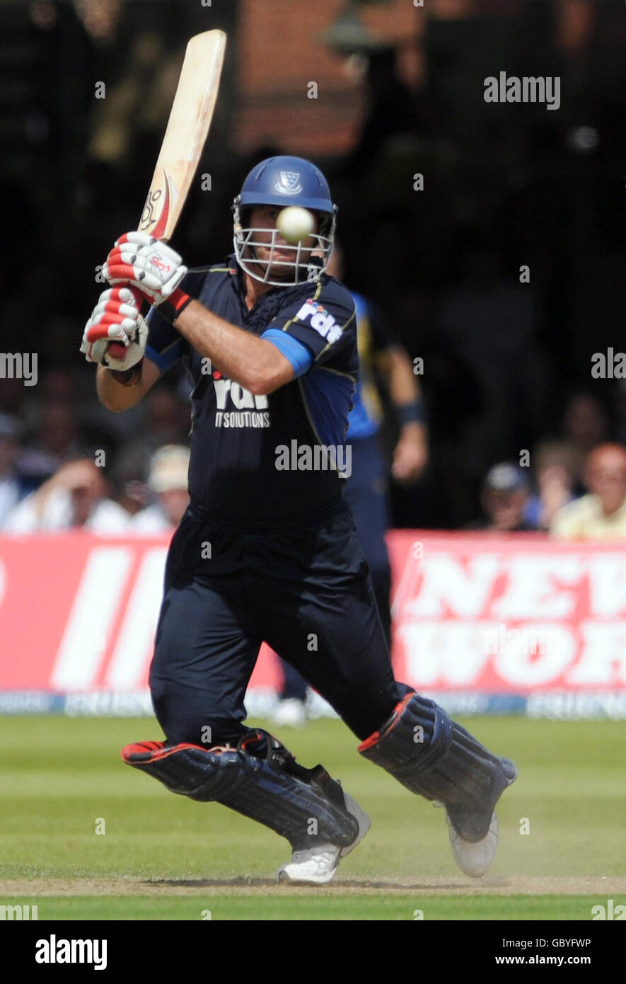 Sussex's Michael Yardy bats during the Friends Provident Trophy Final ...
