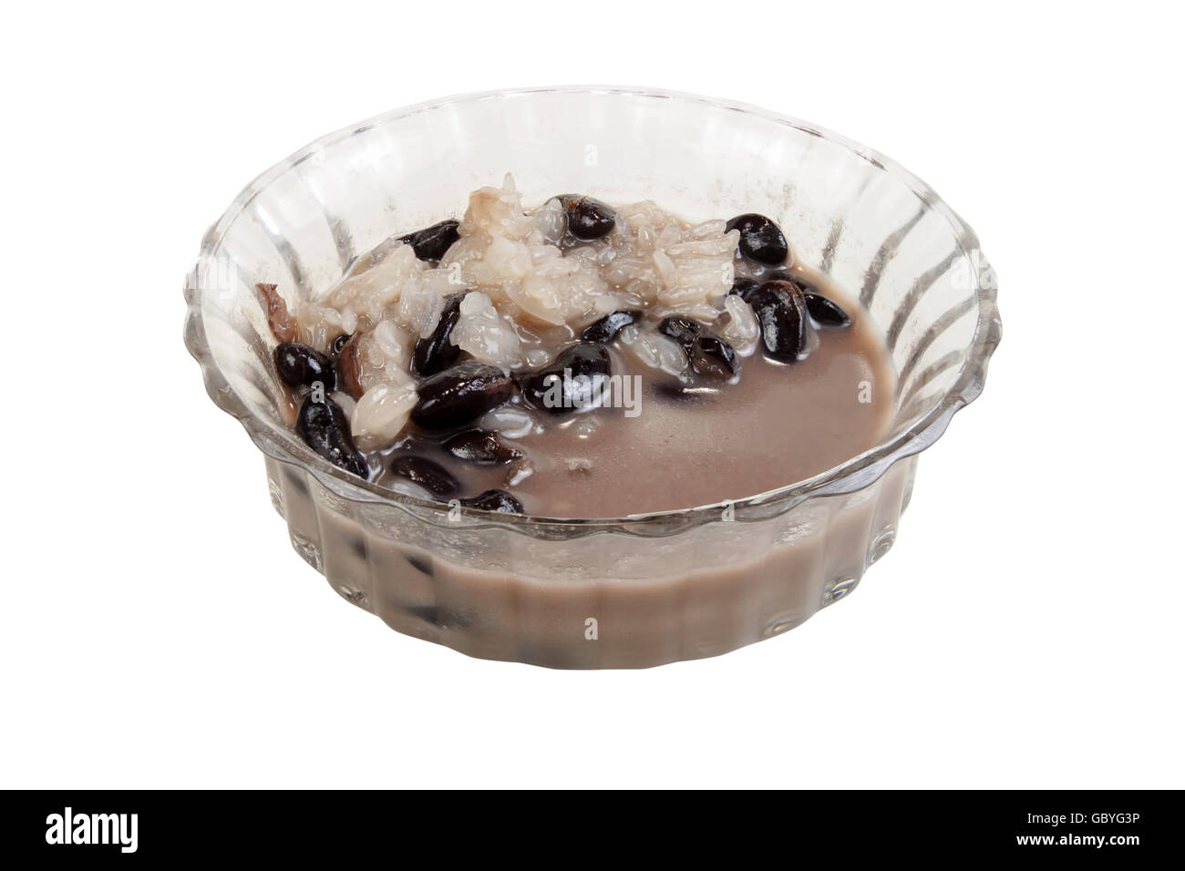Sweet Sticky Rice and Black Beans in Coconut Milk. Thai dessert on ...