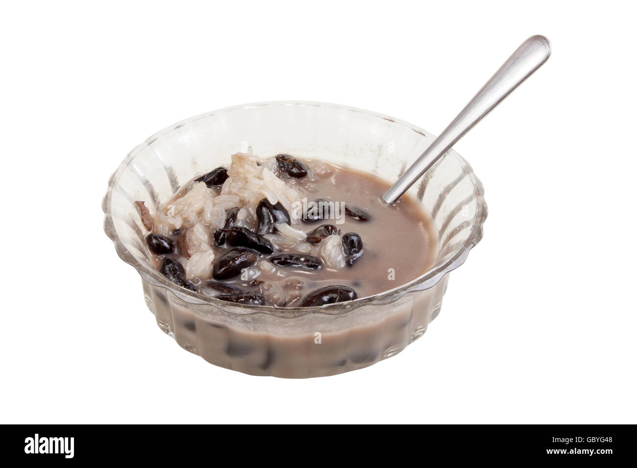 Sweet Sticky Rice and Black Beans in Coconut Milk. Thai dessert on ...