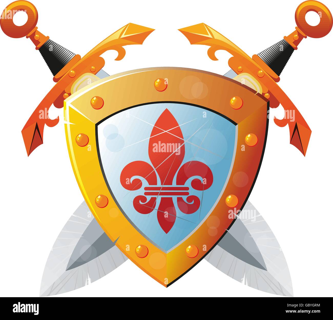 Shield sword antique medieval Stock Vector Images - Alamy
