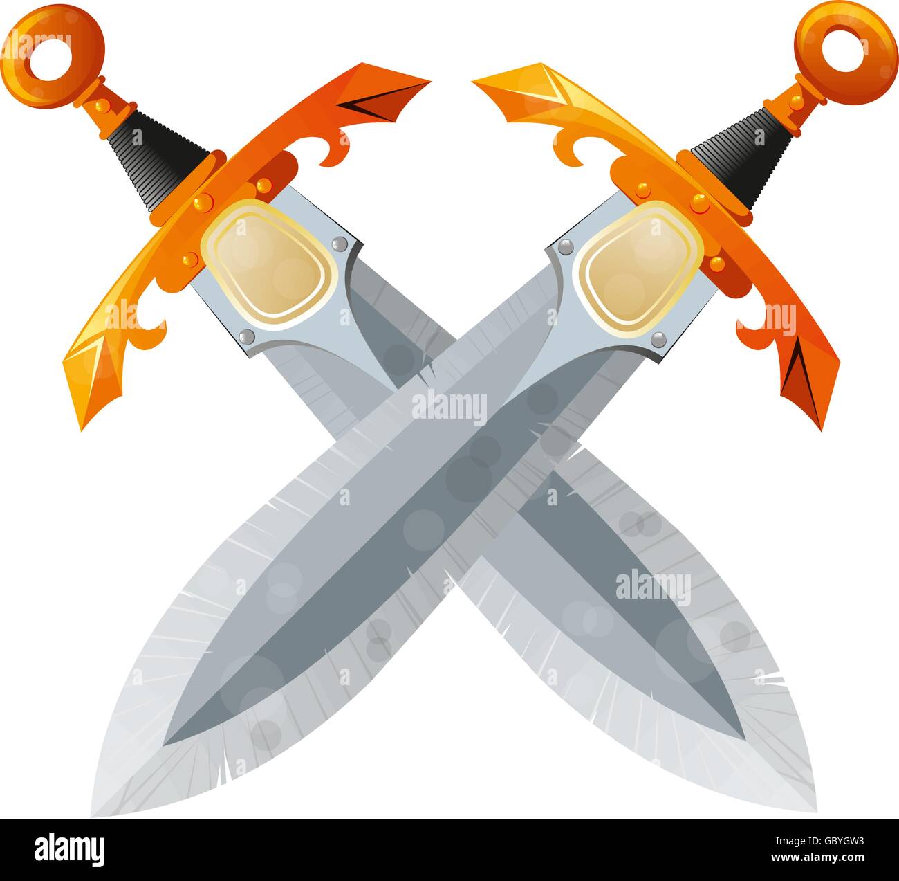 Two Crossed Swords Stock Vector Image & Art - Alamy