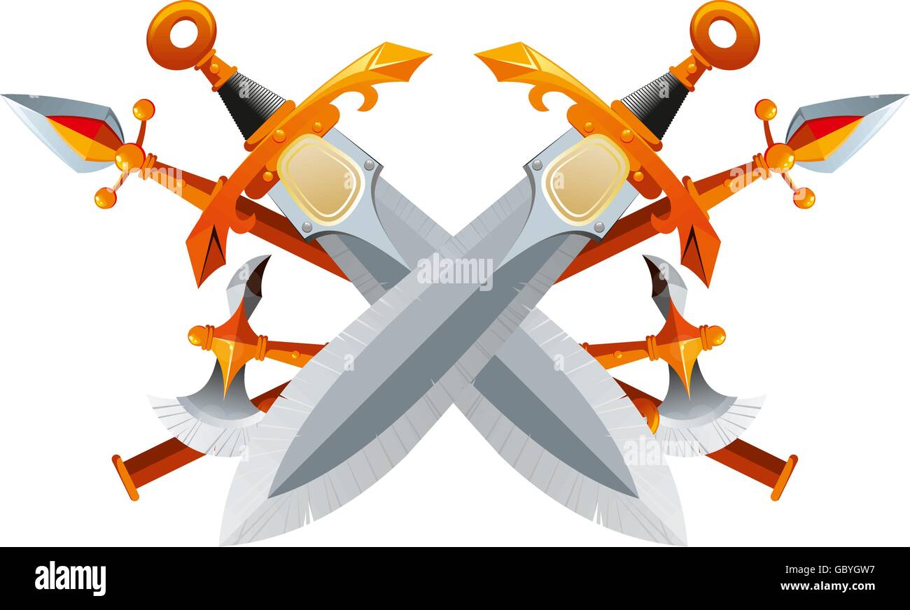 Fantasy Weapon Set Stock Vector Image & Art - Alamy