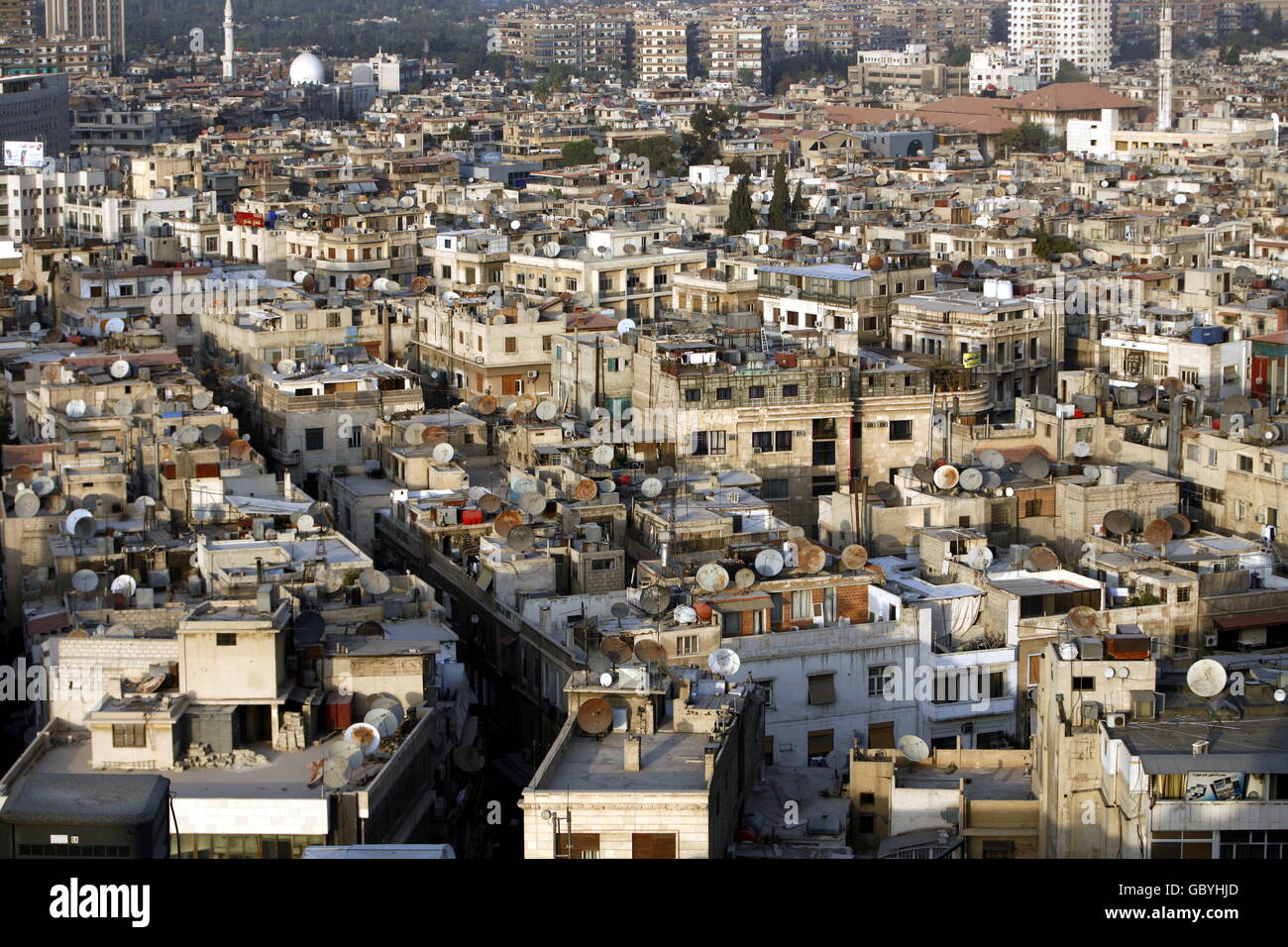 the city centre of Damaskus before the war in Syria in the middle east ...