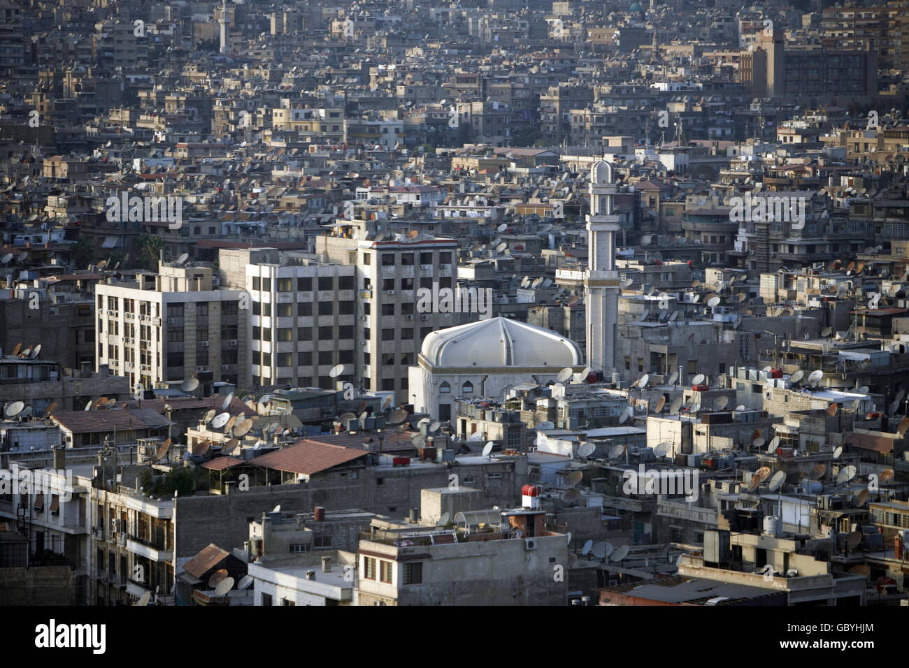 the city centre of Damaskus before the war in Syria in the middle east ...