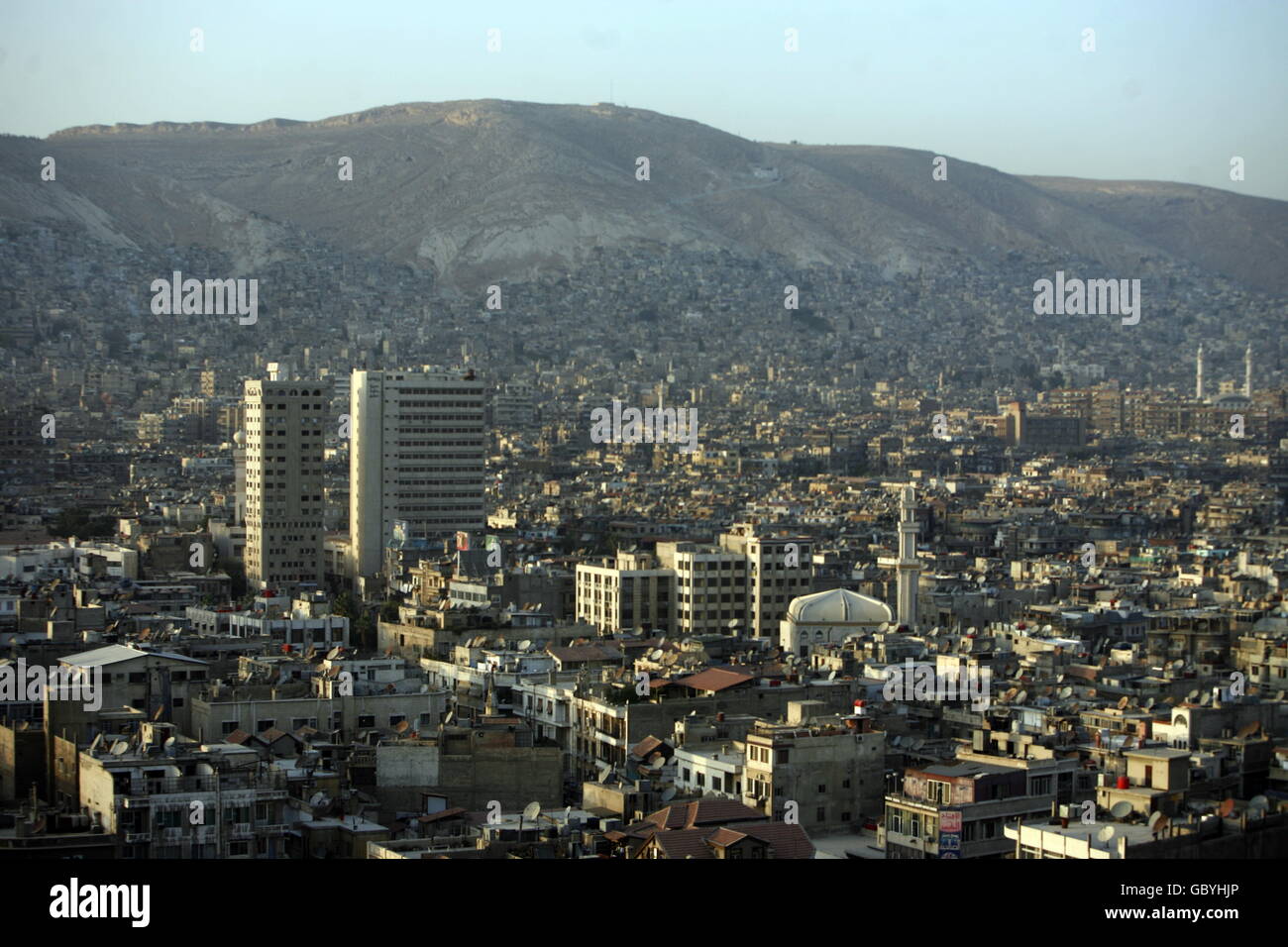the city centre of Damaskus before the war in Syria in the middle east ...