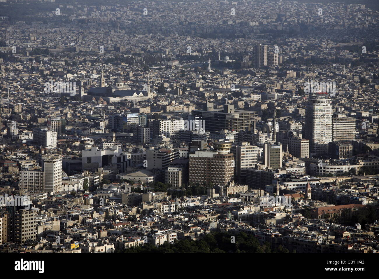 the city centre of Damaskus before the war in Syria in the middle east ...