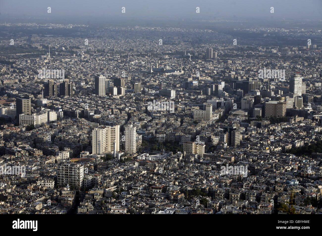the city centre of Damaskus before the war in Syria in the middle east ...