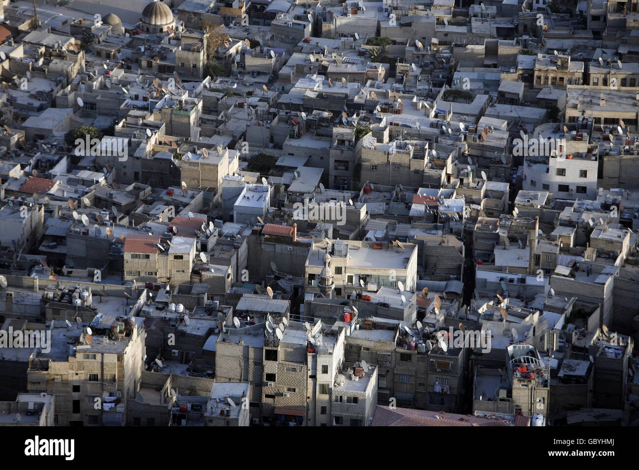 the city centre of Damaskus before the war in Syria in the middle east ...