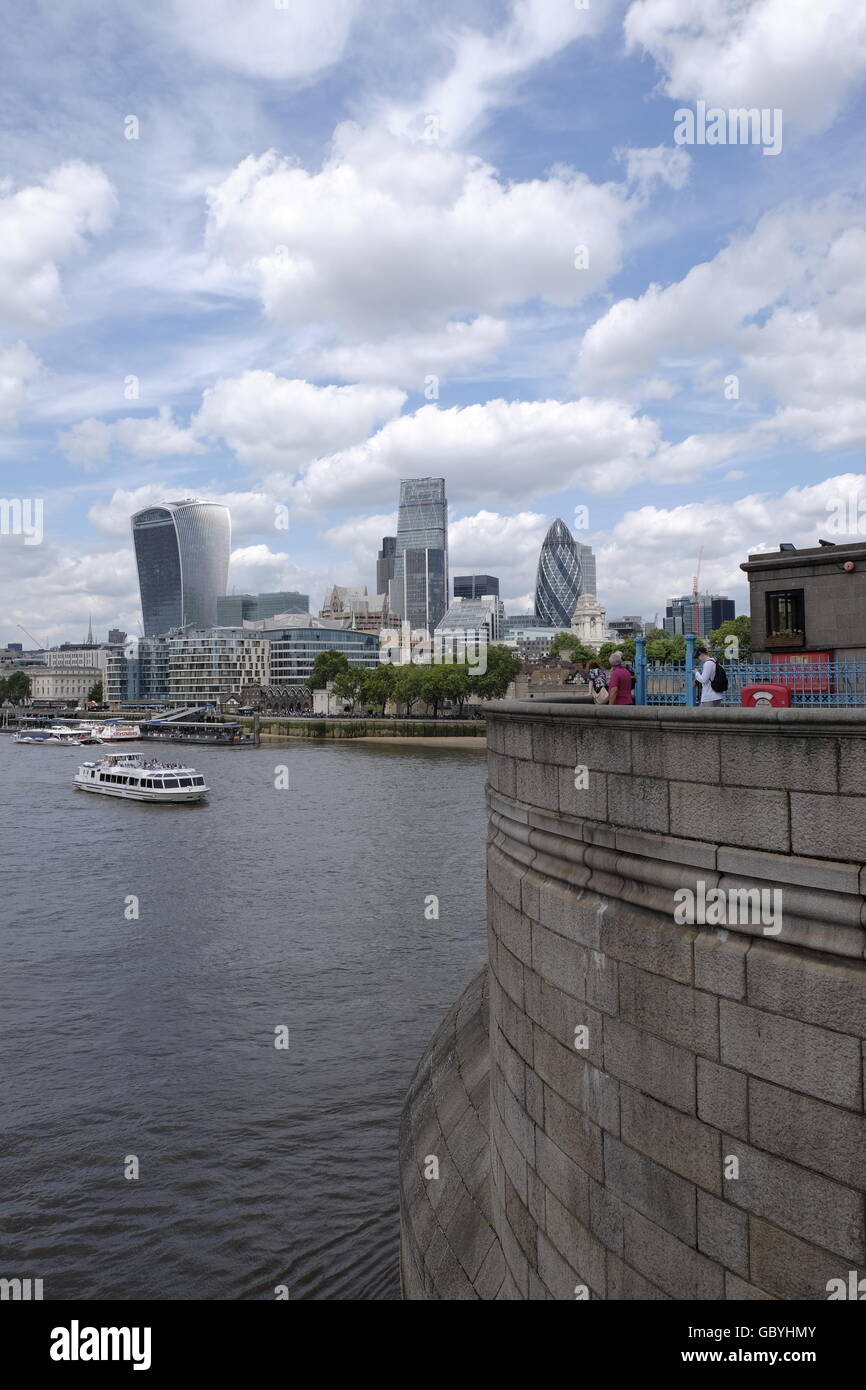 London CBD with "The Walkie Talkie" "Cheese Grater" and "The Gherkin ...