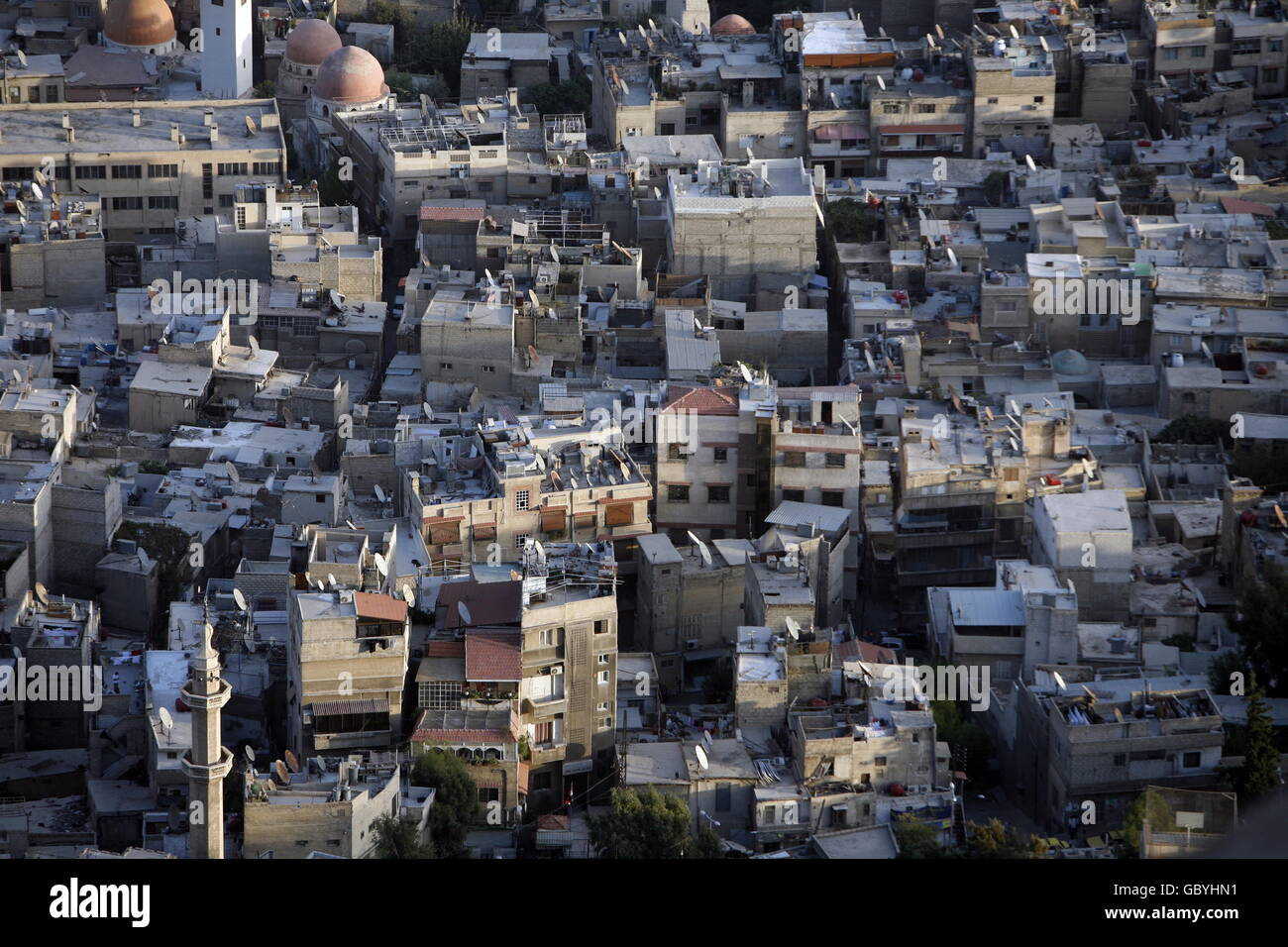 the city centre of Damaskus before the war in Syria in the middle east ...