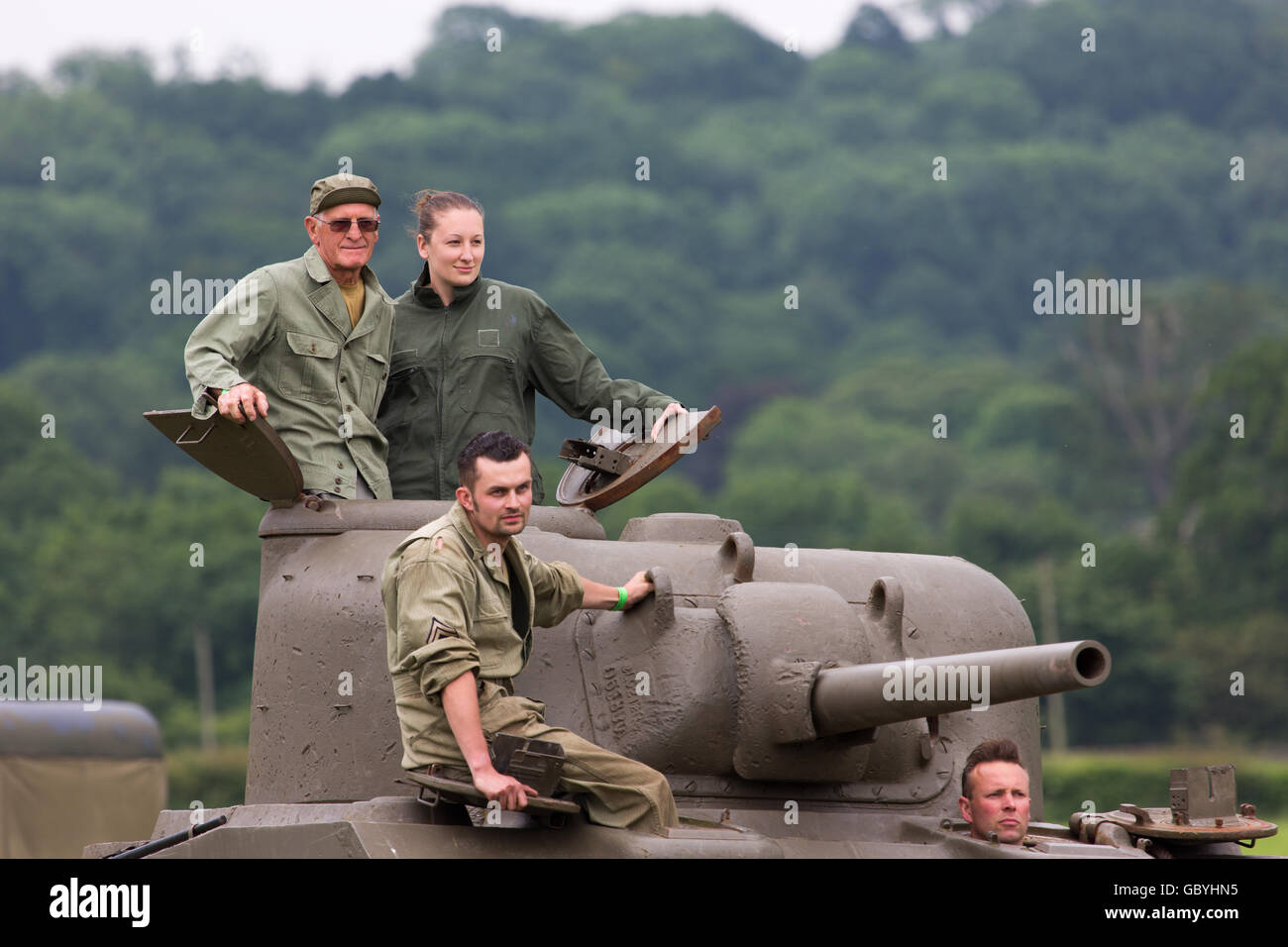 'Lily Marlane' a restored Sherman Tank at a World War Two historic ...