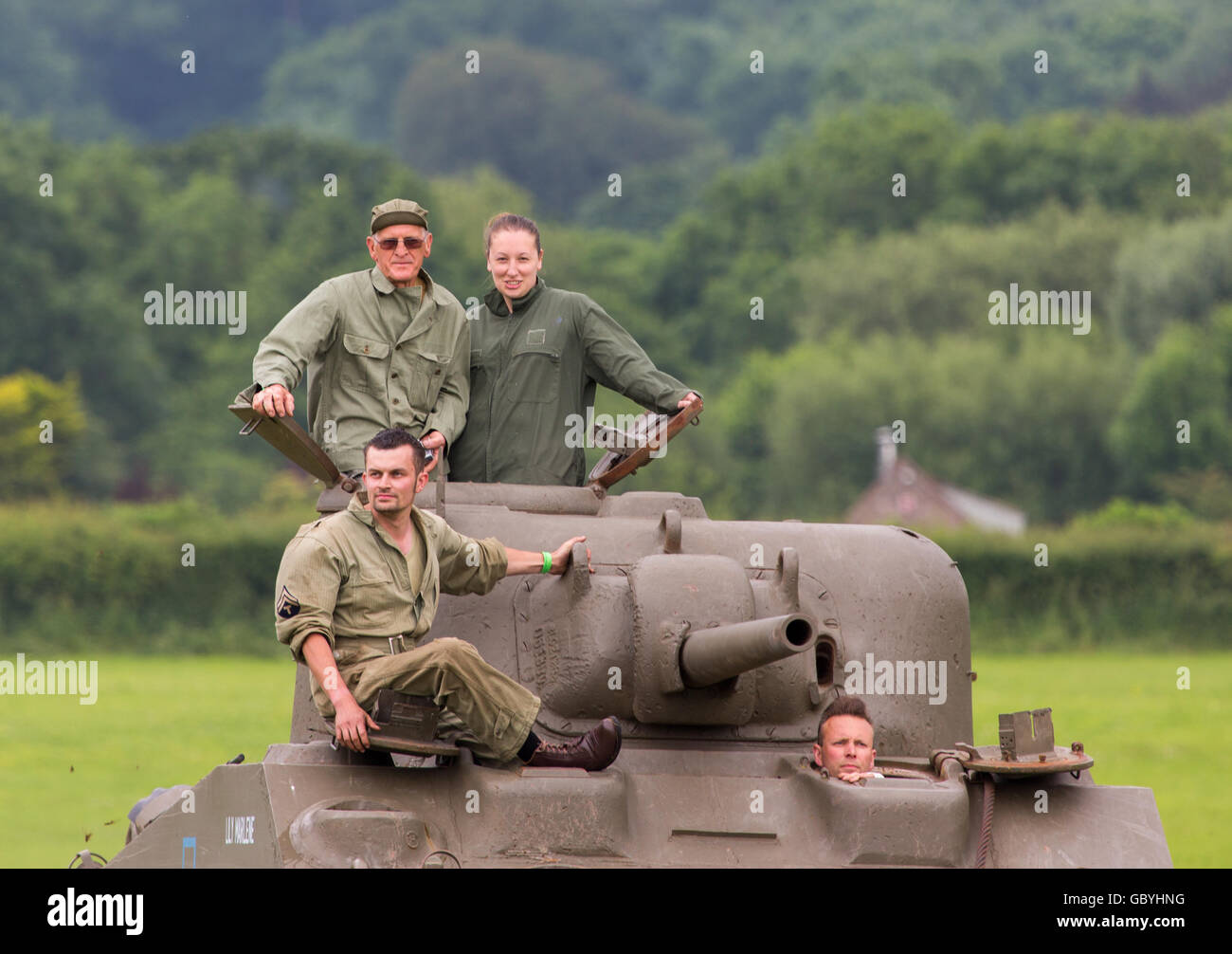 'Lily Marlane' a restored Sherman Tank at a World War Two historic ...