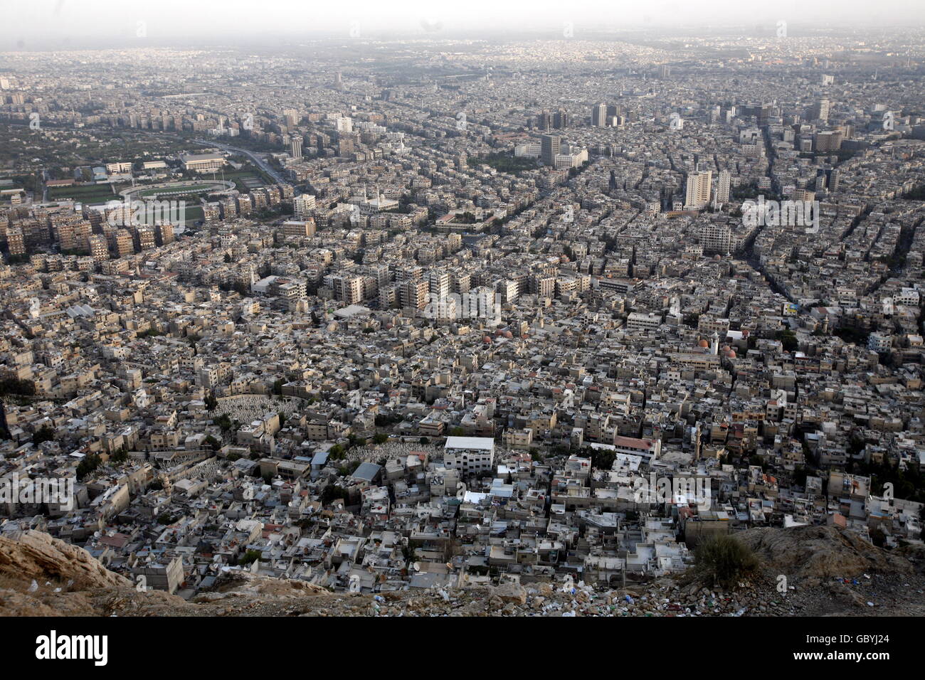 the city centre of Damaskus before the war in Syria in the middle east ...