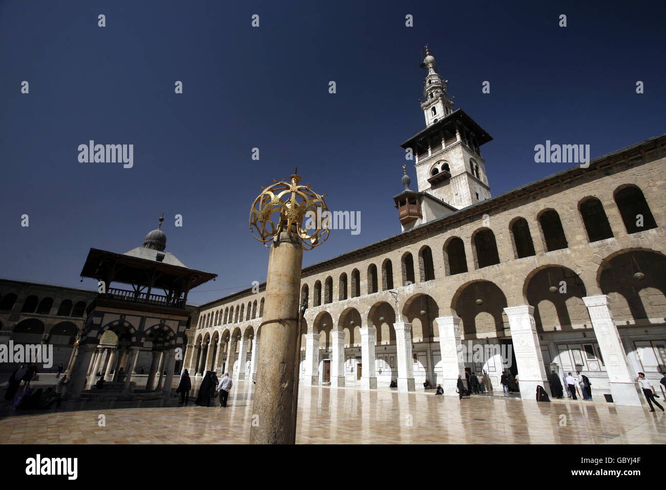 the Umayyad Mosque in the city of Damaskus in Syria in the middle east ...