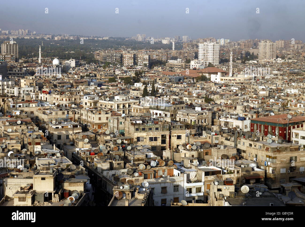 the city centre of Damaskus before the war in Syria in the middle east ...