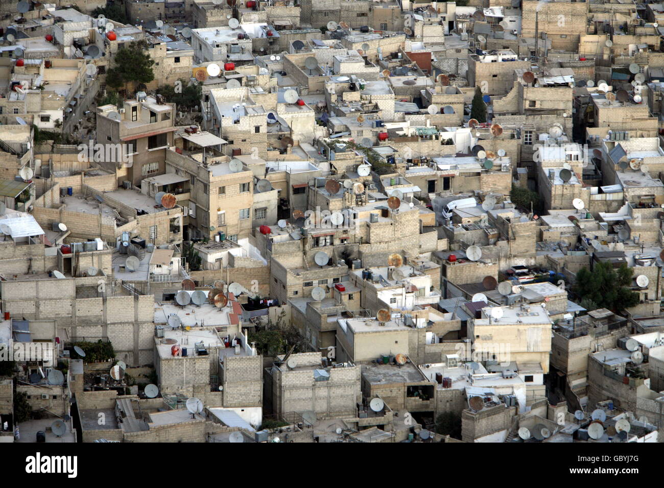 the city centre of Damaskus before the war in Syria in the middle east ...