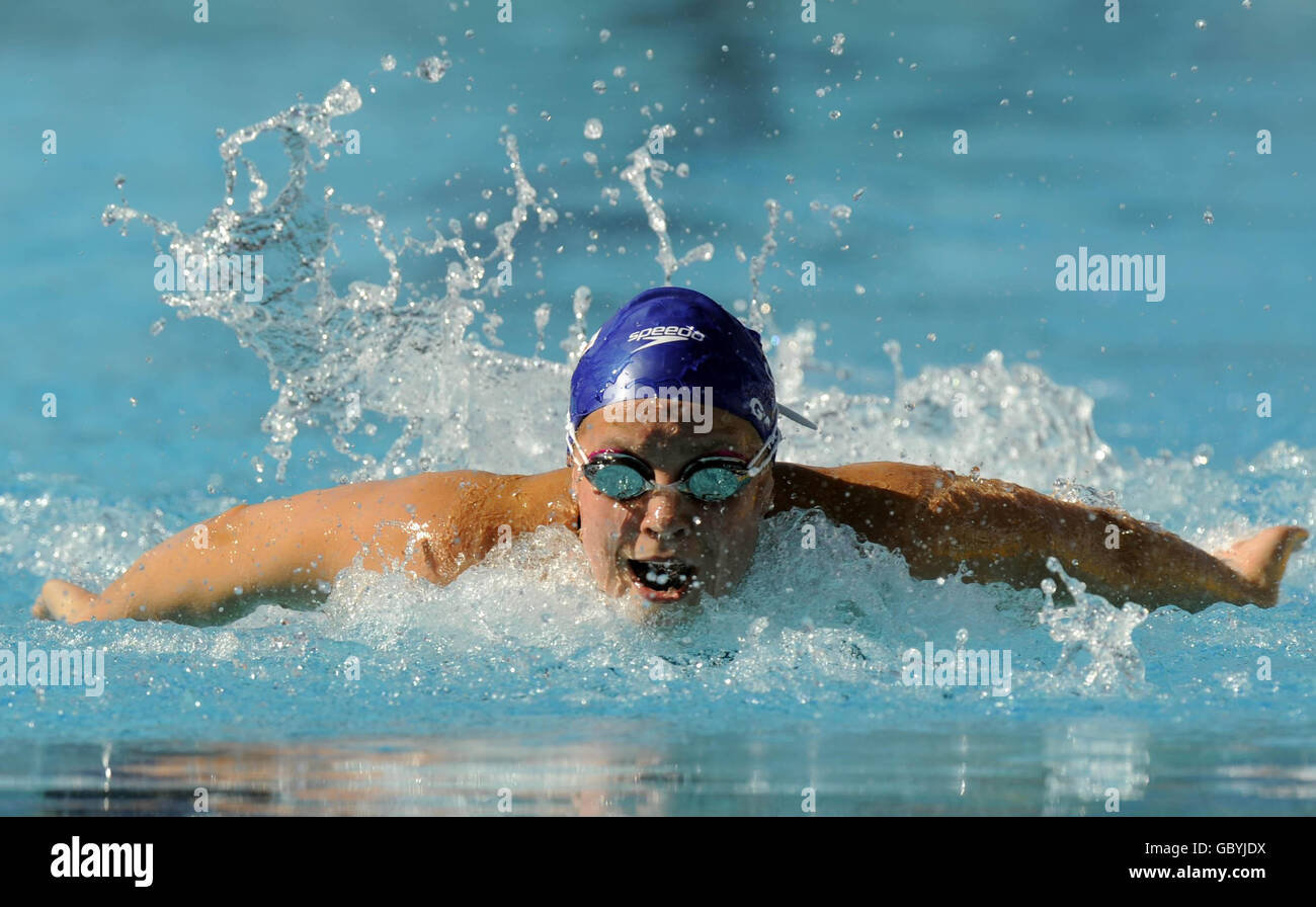 Ellen gandy in action during the womens 100m butterfly hi-res stock ...