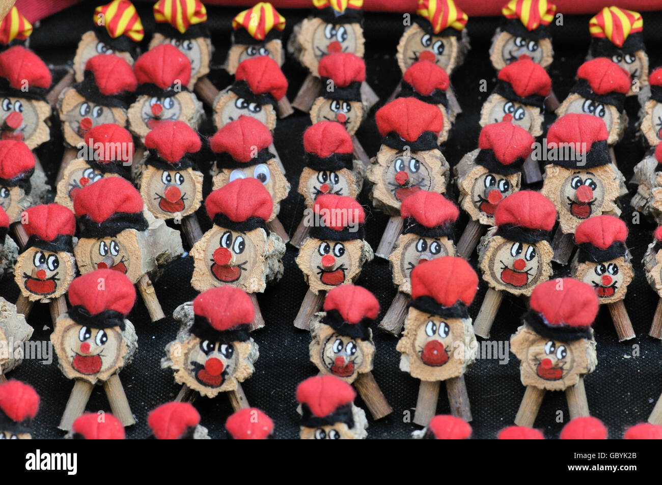 Tions de Nadal (Christmas logs), Catalan tradition, for sale at fair ...