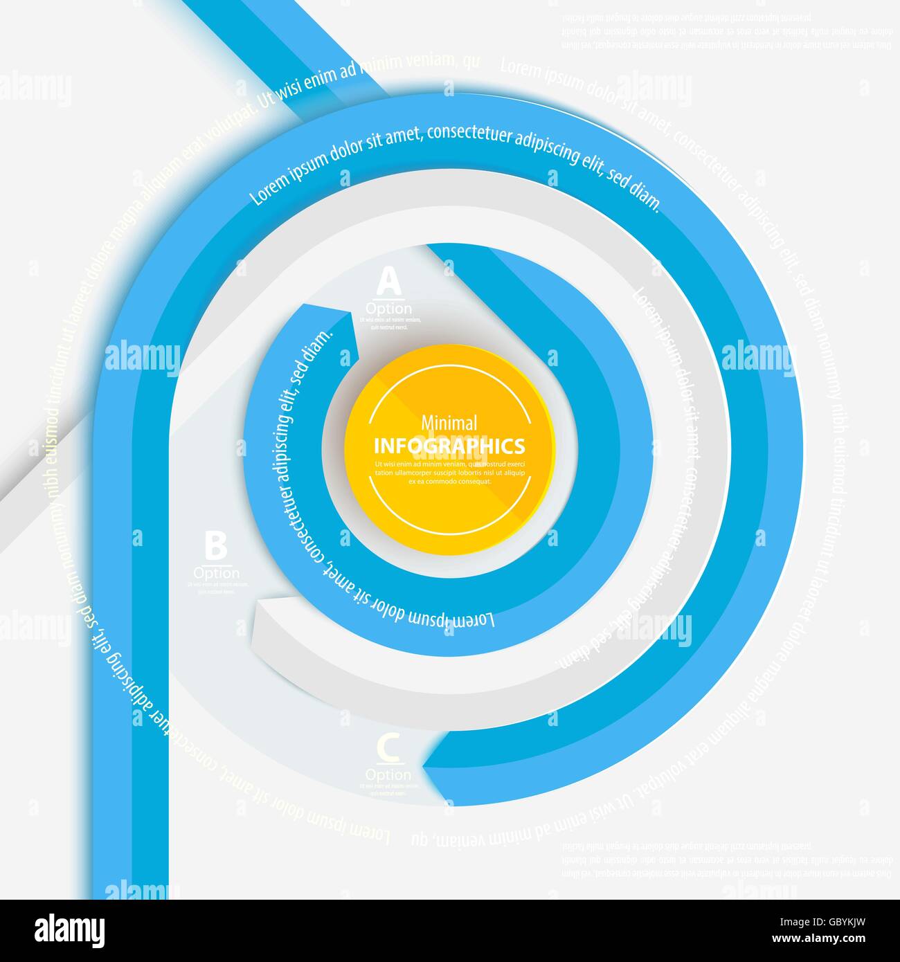 Blue circle ribbon for info graphics Stock Vector Image & Art - Alamy