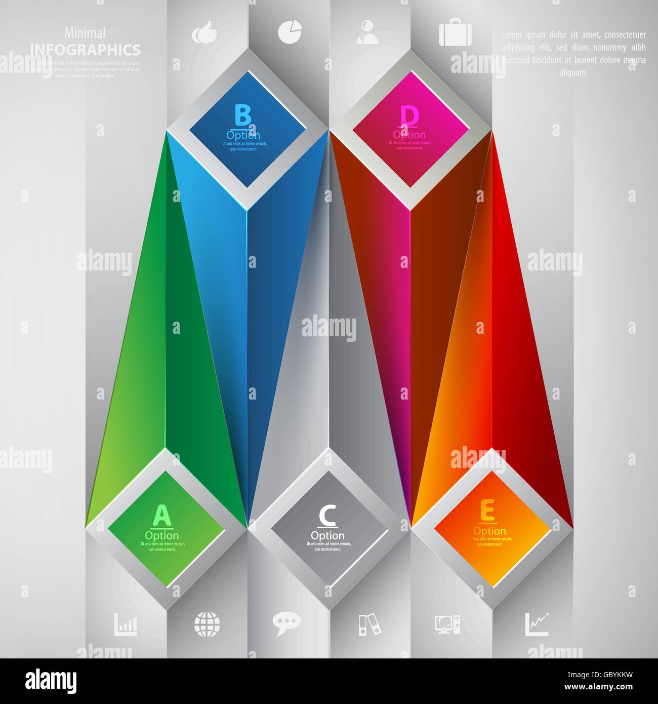 Minimal and modern info-graphics template Stock Vector Image & Art - Alamy