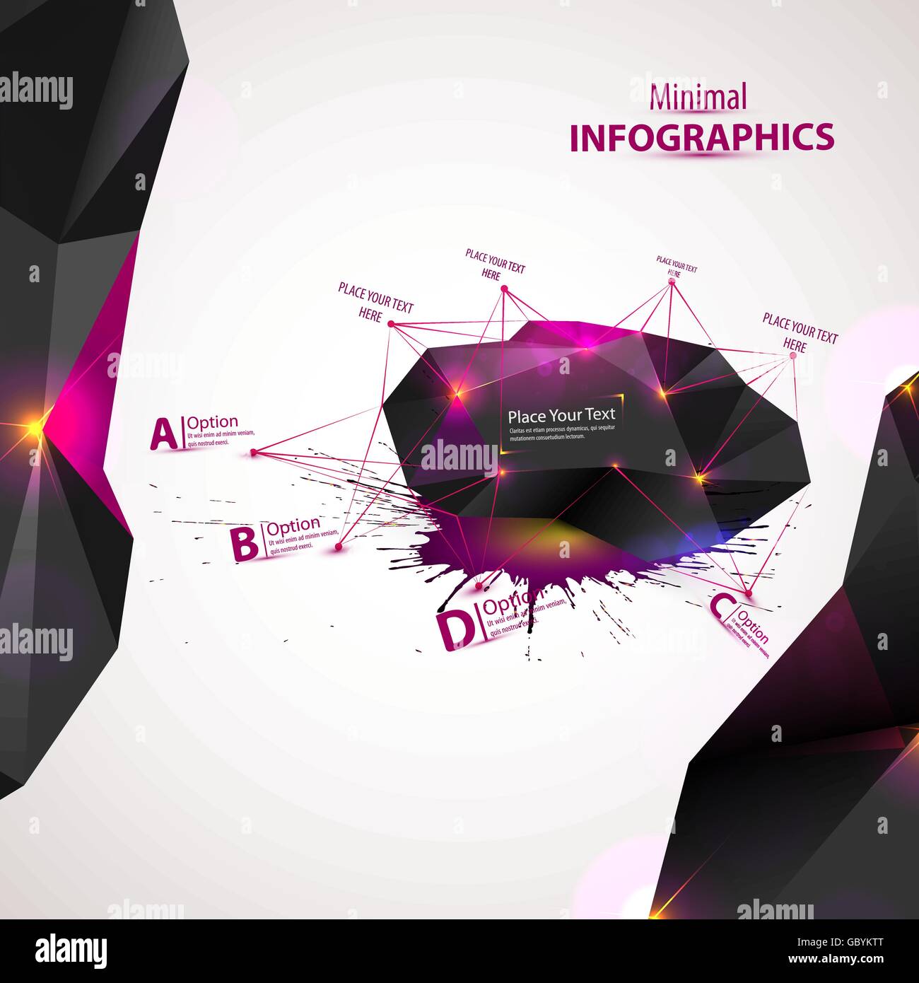 3D Abstract Mesh Background with Circles Stock Vector Image & Art - Alamy