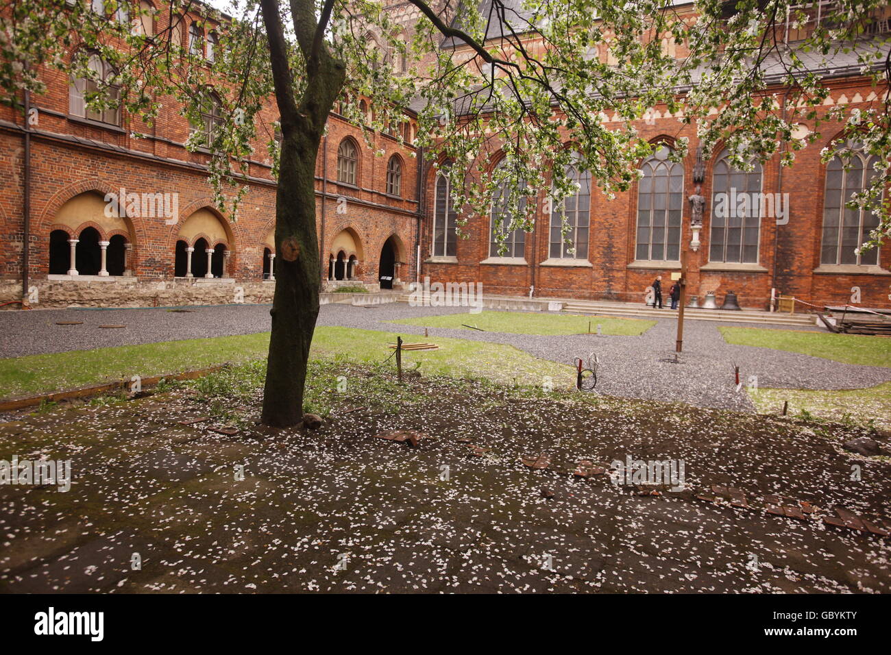 the inside of the Dom in the old town in the city of riga in latvia in ...