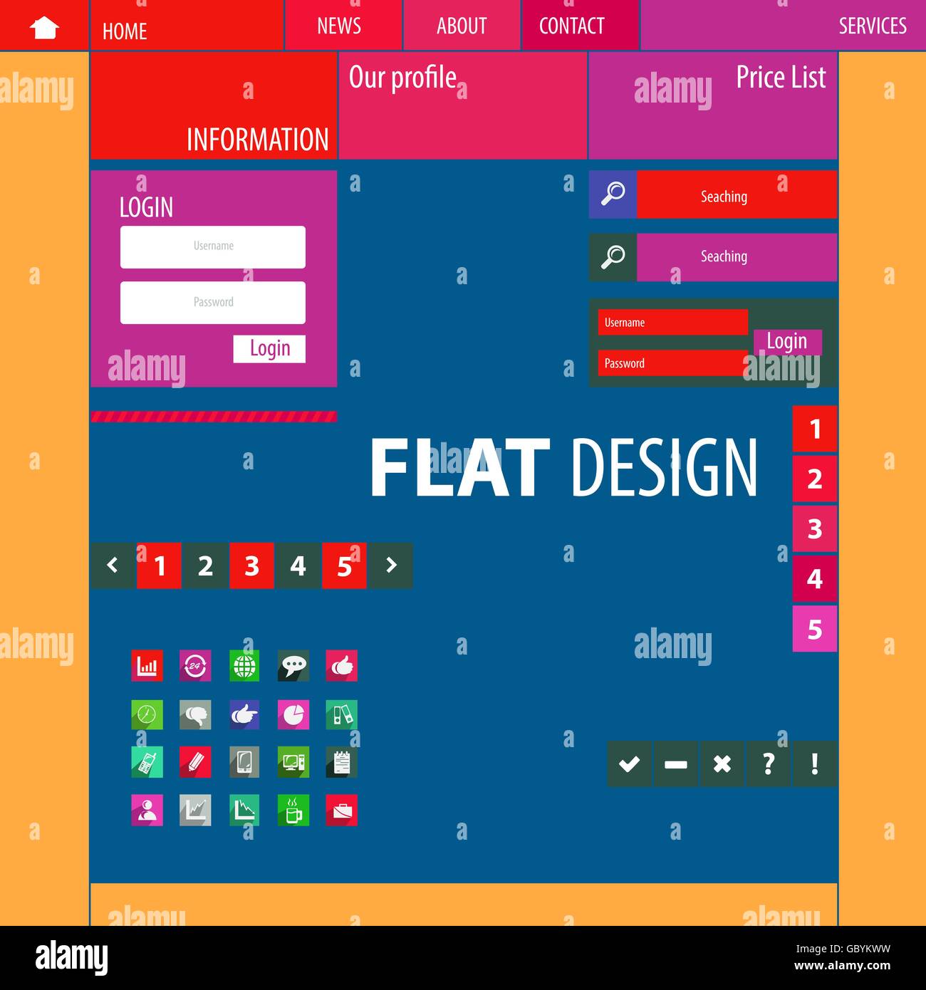 Data analysis flat design Stock Vector Images - Alamy