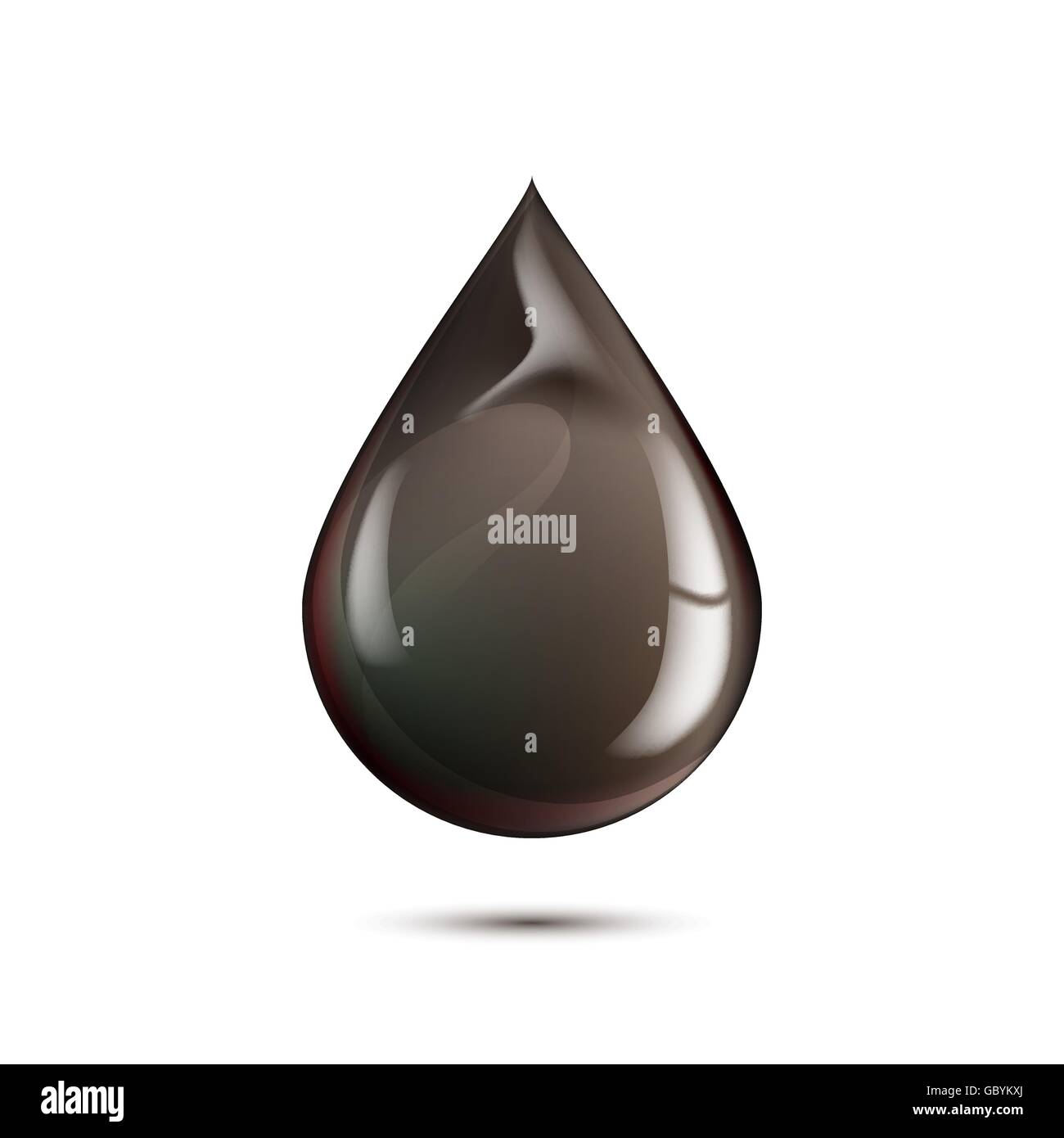 Black drop isolated on white Stock Vector Image & Art - Alamy